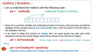 Dynamic Memory Allocation in C | PPTX