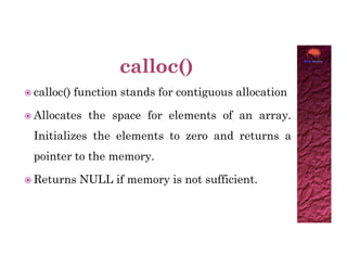 Dynamic memory allocation | PDF