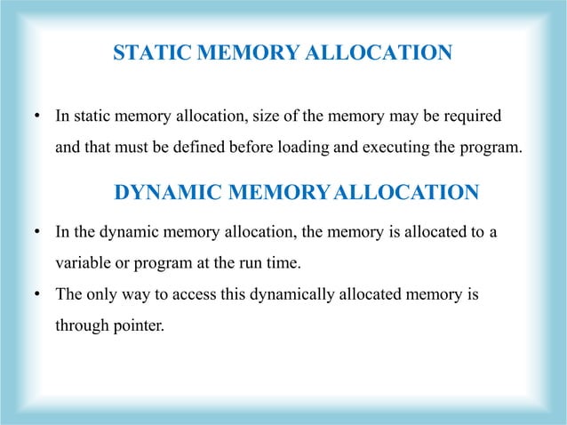 Dynamic memory allocation | PPT