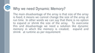 Dynamic memory allocation | PPTX