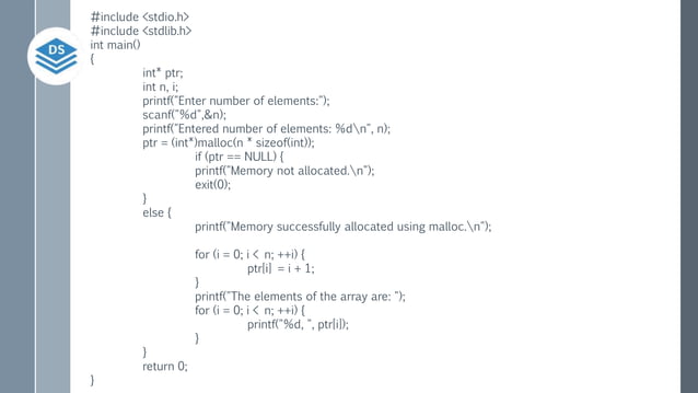 Dynamic memory allocation | PPT