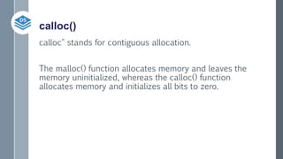 Dynamic memory allocation | PPTX