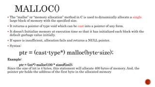 Dynamic Memory Allocation.pptx | Free Download
