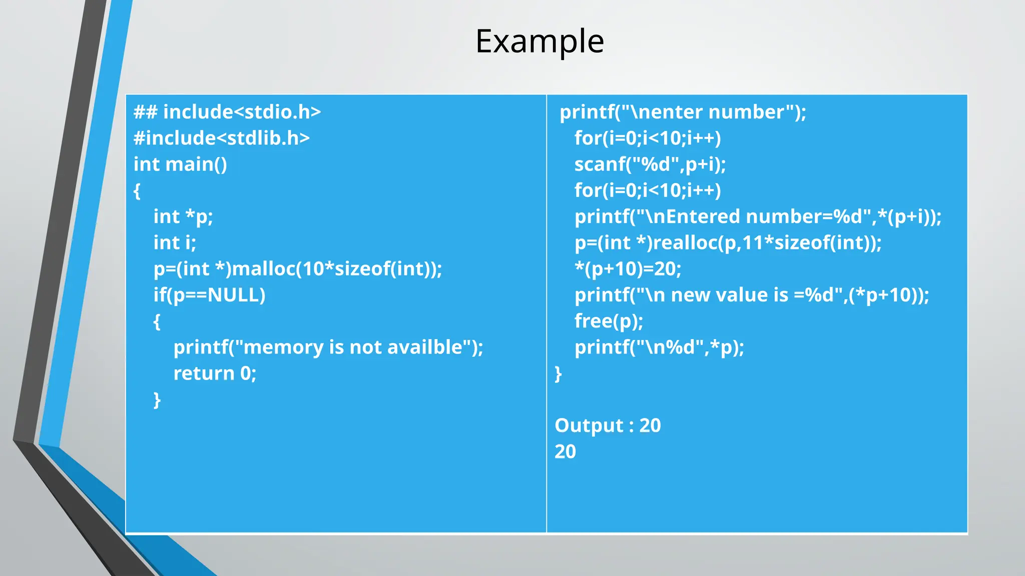 Dynamic Memory Allocation In C Prog Pptx
