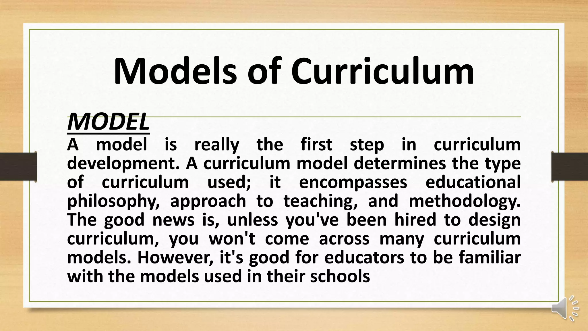 Dynamic model of curriculum development | PPTX