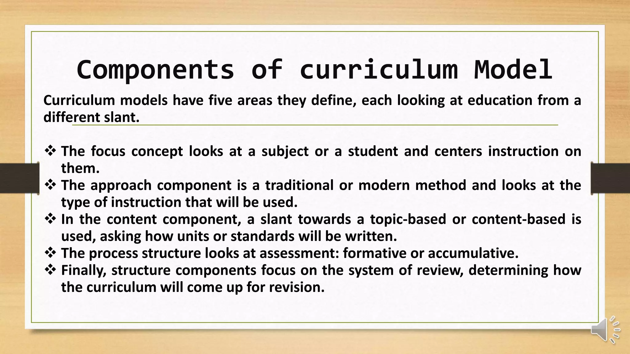 Dynamic model of curriculum development | PPTX