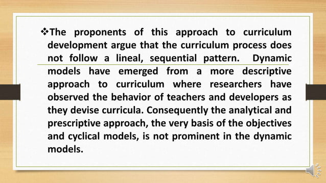 Dynamic model of curriculum development | PPTX | Primary Education ...