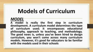 Dynamic model of curriculum development | PPTX