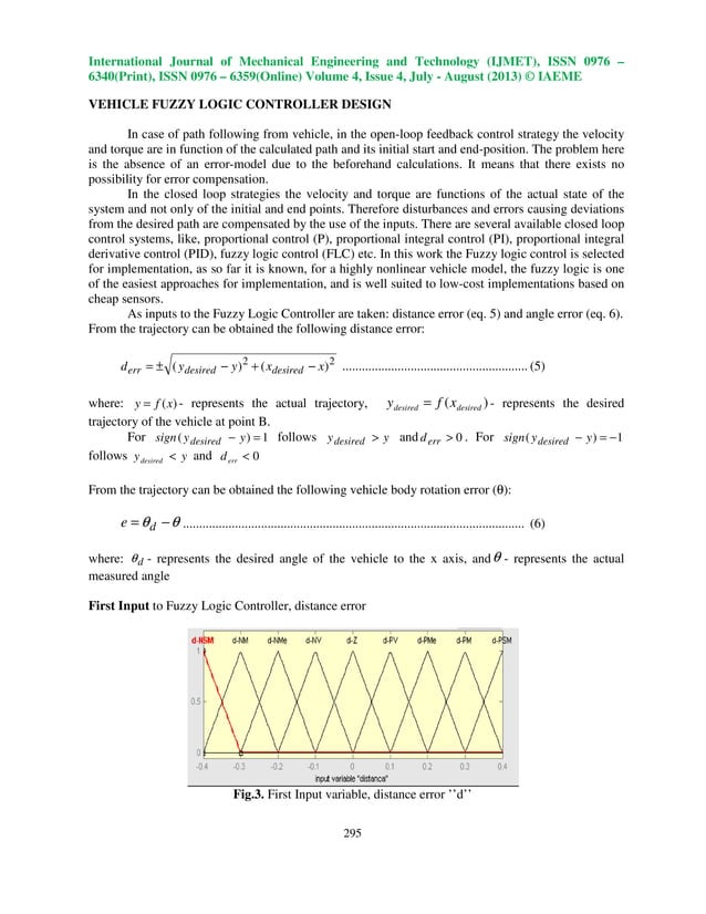 Dynamic Modeling And Control Of Vehicle Using Fuzzy Logic Controller 2 Pdf