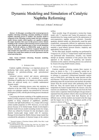 Dynamic modeling and simulation of catalytic | PDF