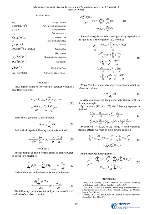 Dynamic modeling and simulation of catalytic | PDF