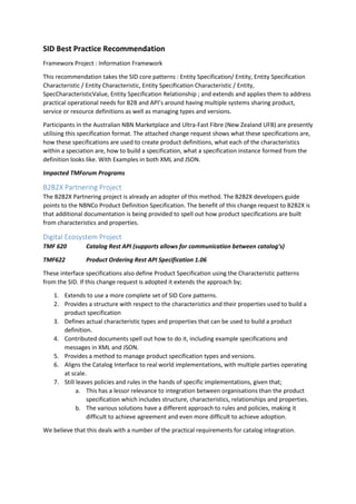 Dynamic modelling best practice recommendation for the SID | PDF | Web ...