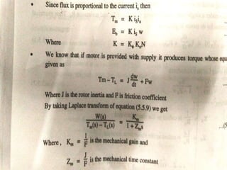 Dynamic modelling of dc motor drive | PPTX