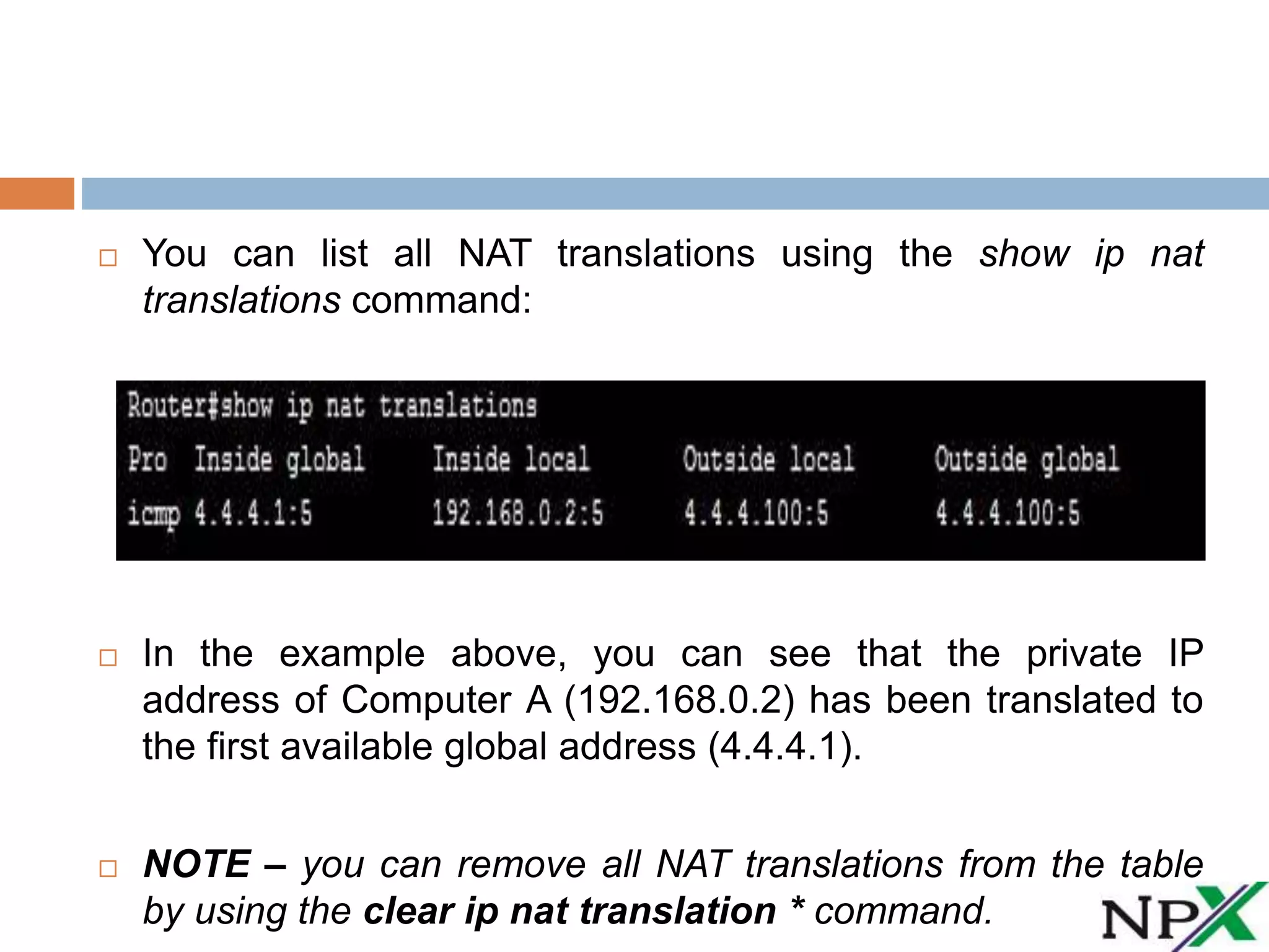 Dynamic NAT | PPTX | Computer Networking | Computing