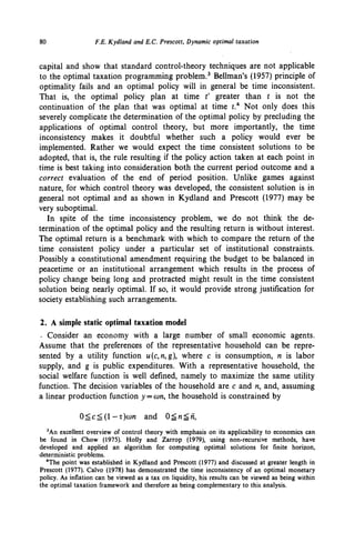 Dynamic optimal taxation, | PDF