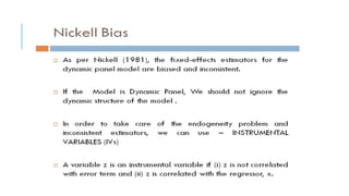 Dynamic Panel Data Modeling for research analysis | PPTX