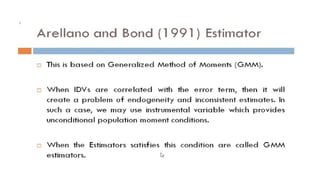 Dynamic Panel Data Modeling for research analysis | PPTX