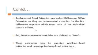 Dynamic Panel Data Modeling for research analysis | PPTX