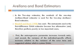 Dynamic Panel Data Modeling for research analysis | PPTX