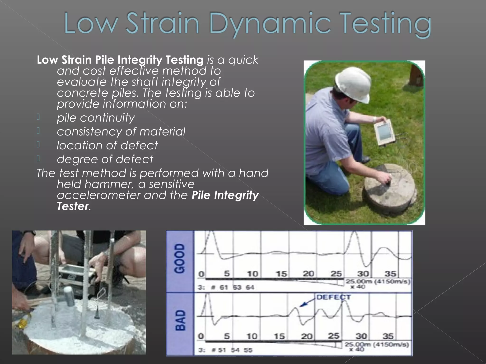 Dynamic pile testing | PPT | Civil Engineering Industry | Industries