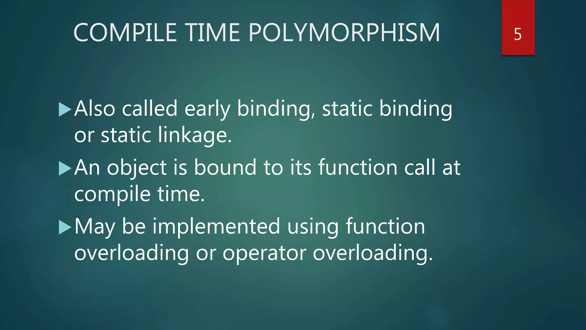 Dynamic Polymorphism in C++ | PPTX