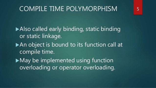 Dynamic Polymorphism in C++ Dynamic Polymorphism in C++