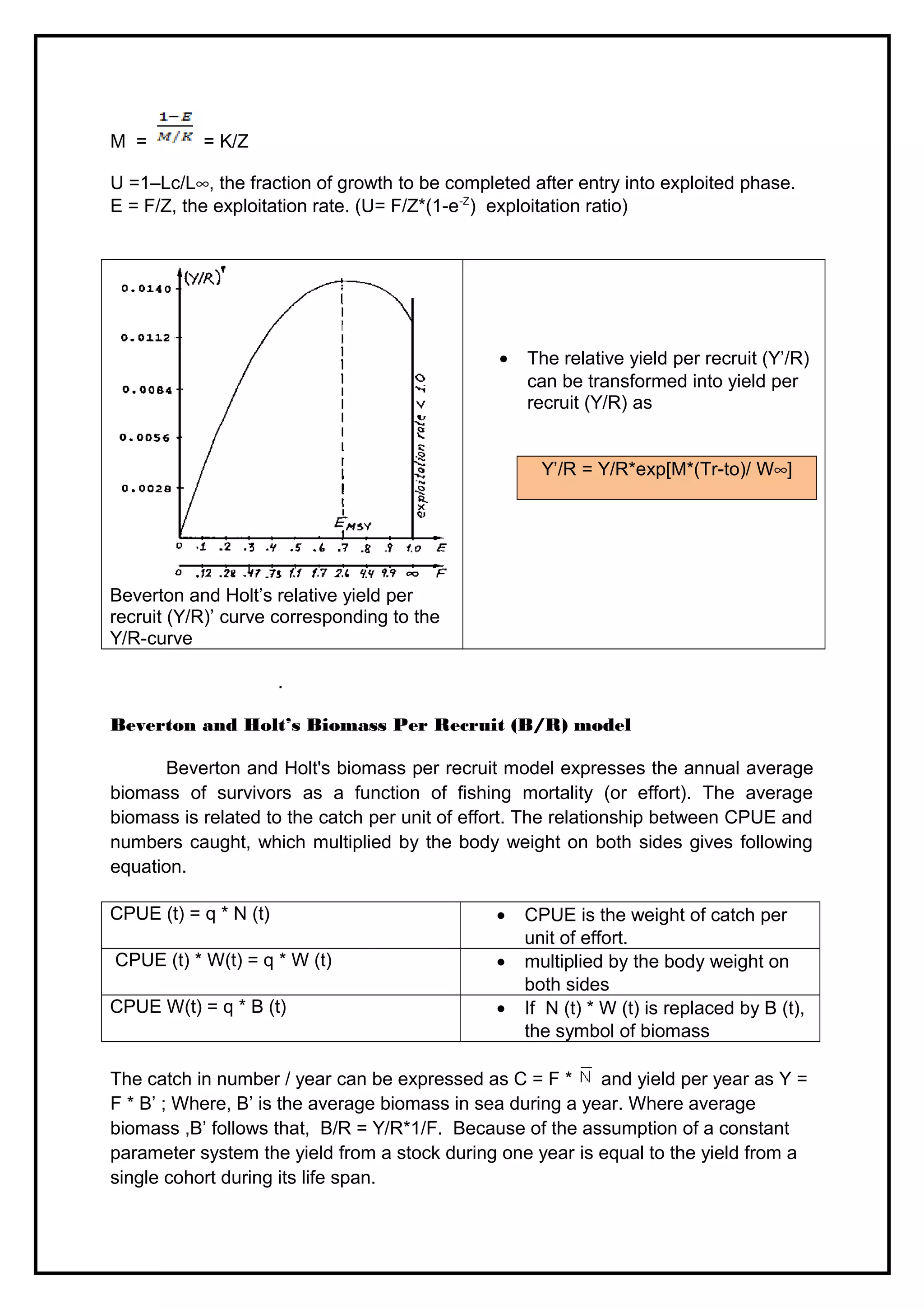 Dynamic pool model for Fish stock Assessment, | DOC