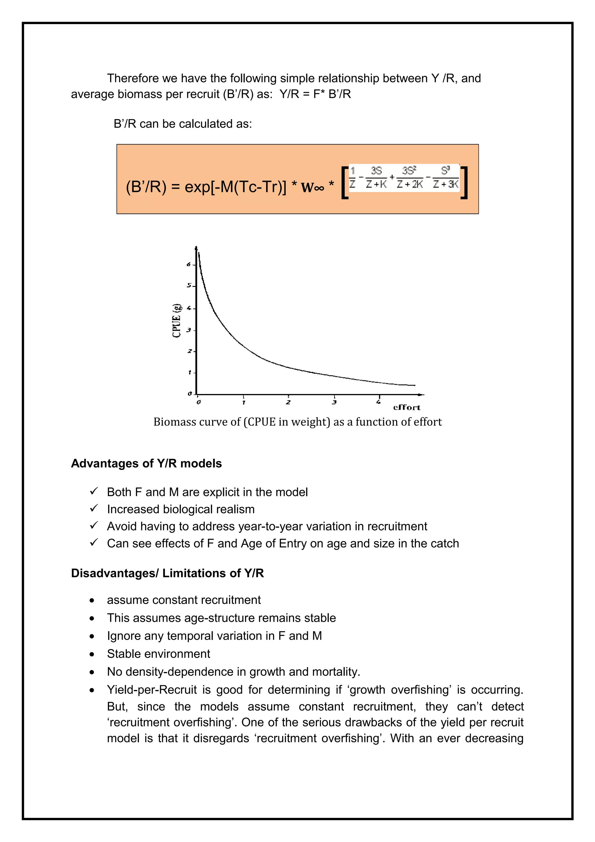 Dynamic pool model for Fish stock Assessment, | DOC