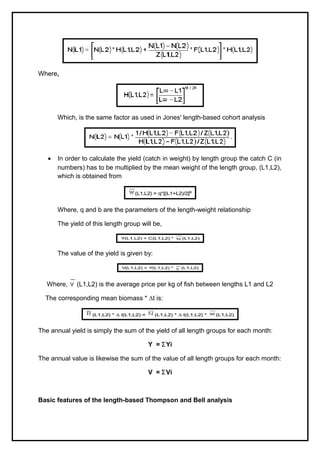 Dynamic pool model for Fish stock Assessment, | DOC
