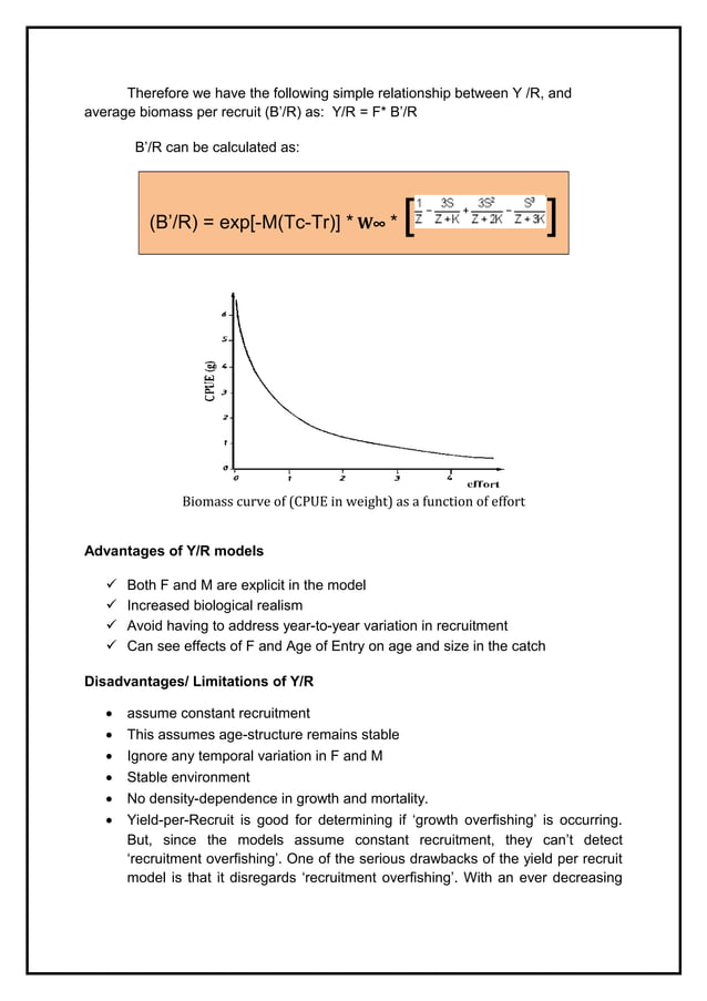 Dynamic pool model for Fish stock Assessment, | PDF