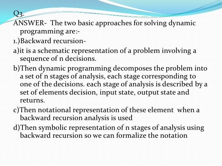 Dynamic Programming