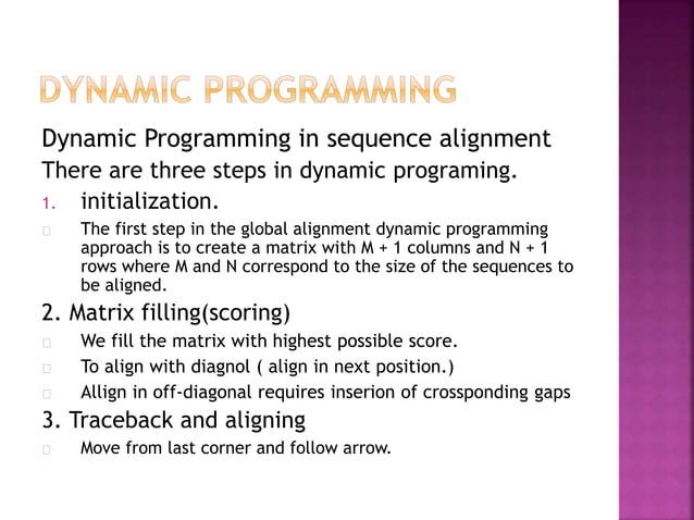 Dynamic programming