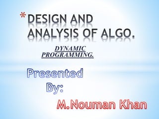 Dynamic programming Overview | PPT