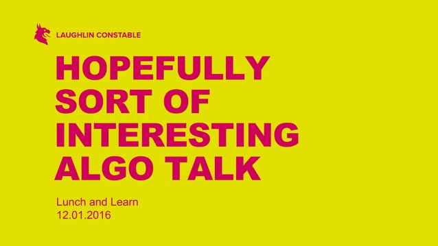 Dynamic Programming - Laughlin Lunch and Learn | PPTX