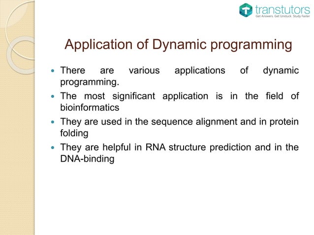 Dynamic Programming | Economics | PPT