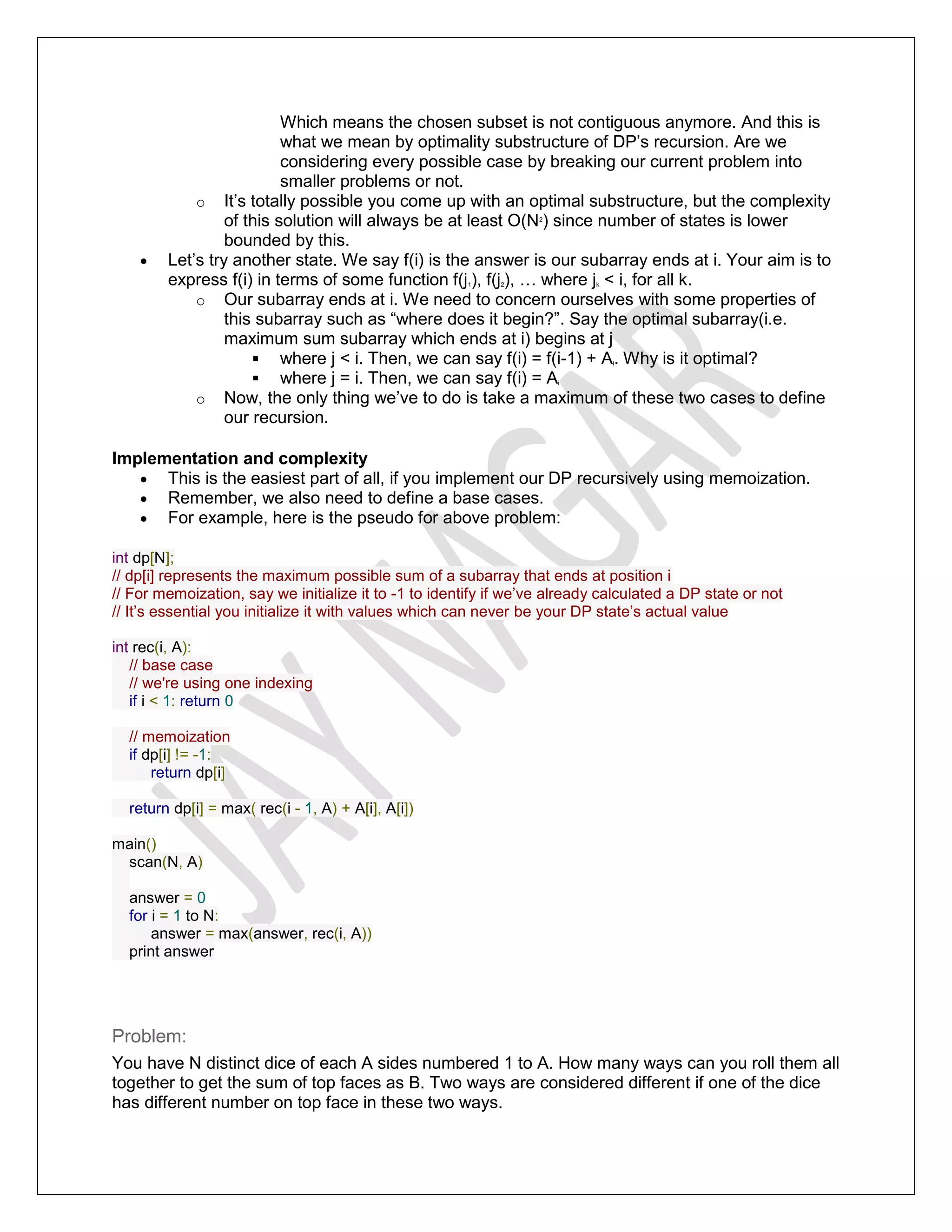 Dynamic programming | PDF