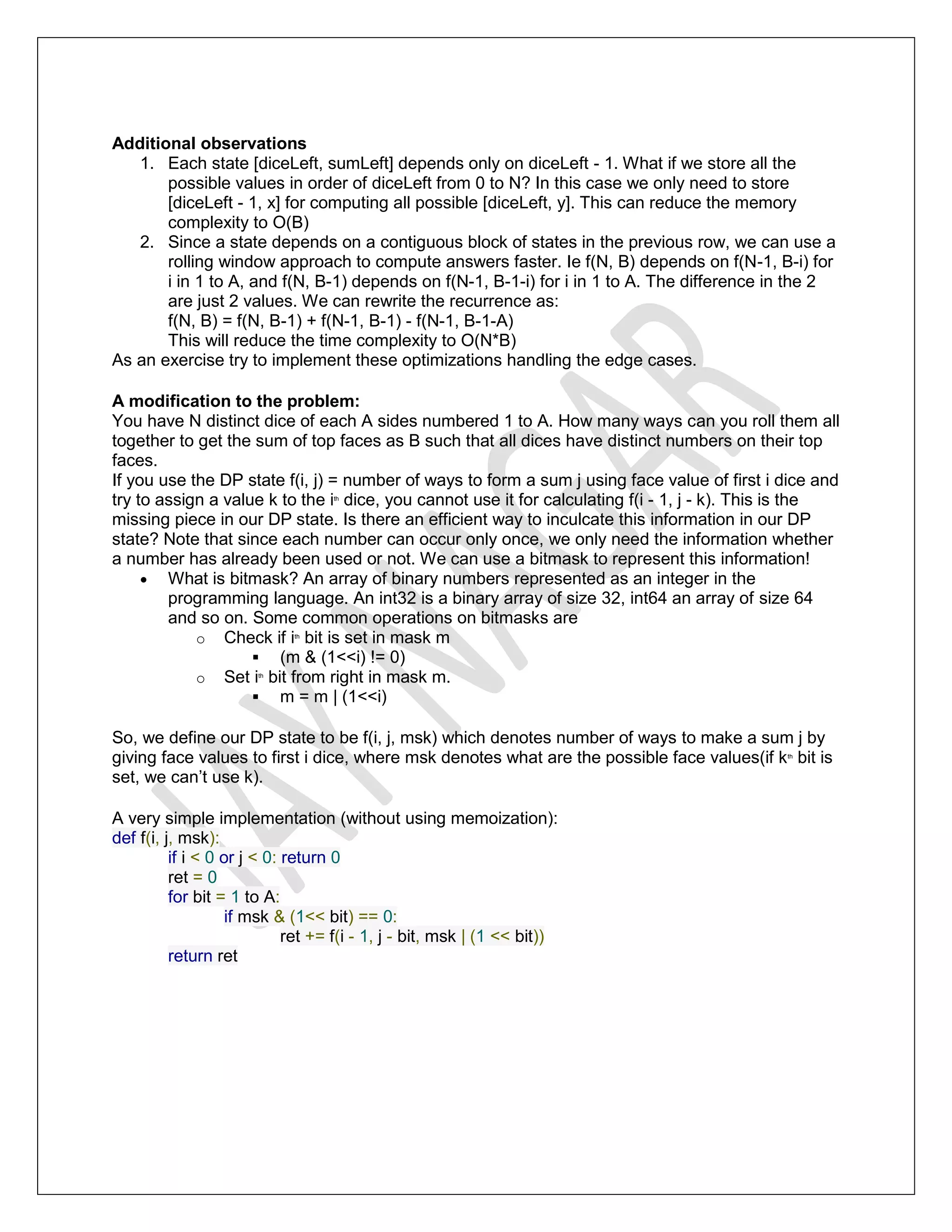 Dynamic programming | PDF