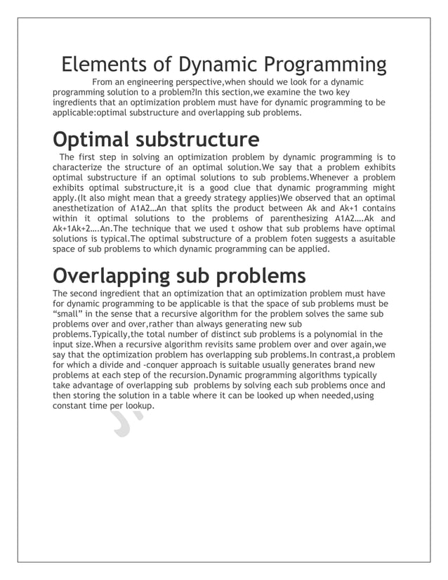 Dynamic programming | PDF