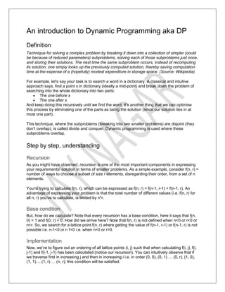 Dynamic programming | PDF