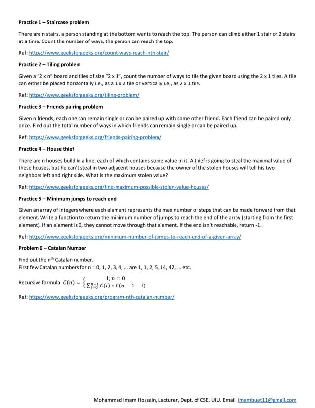 DS & Algo 6 - Dynamic Programming | PDF | Programming Languages | Computing