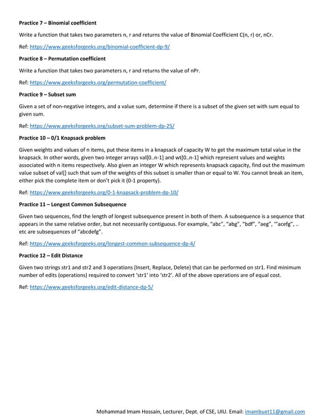 DS & Algo 6 - Dynamic Programming | PDF | Programming Languages | Computing