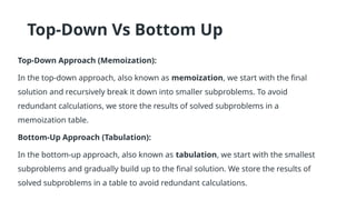 Dynamic programming in Design Analysis and Algorithms | PPTX