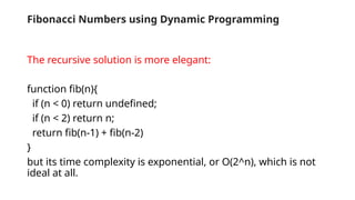 Dynamic programming in Design Analysis and Algorithms | PPTX