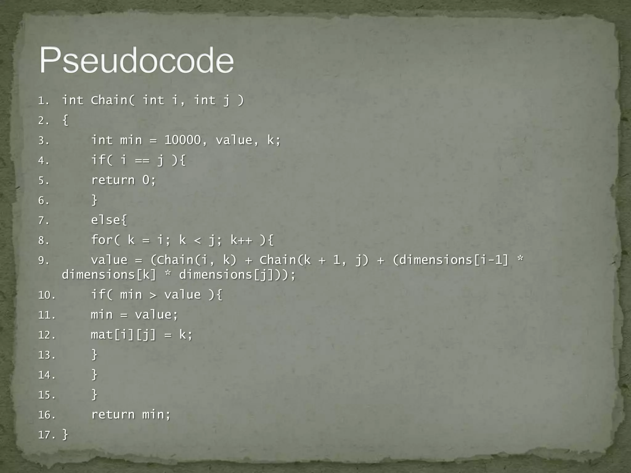 Dynamic Programming Matrix Chain Multiplication Pptx Programming Languages Computing
