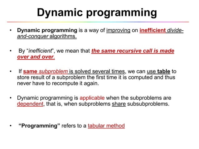 Dynamic programming class 16 | PPTX
