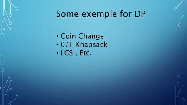 Dynamic programming (dp) in Algorithm | PPTX