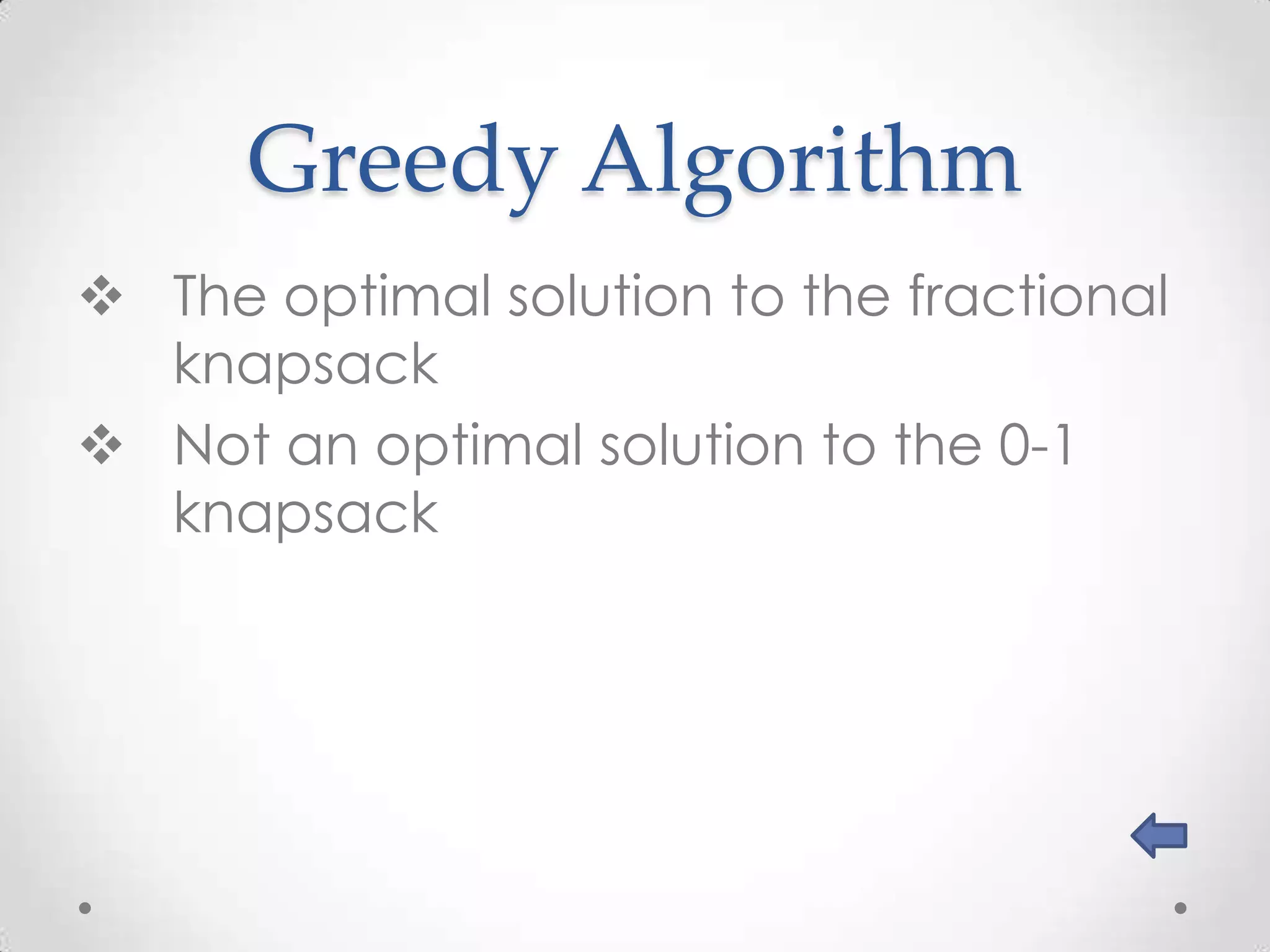 Knapsack Problem | PPTX