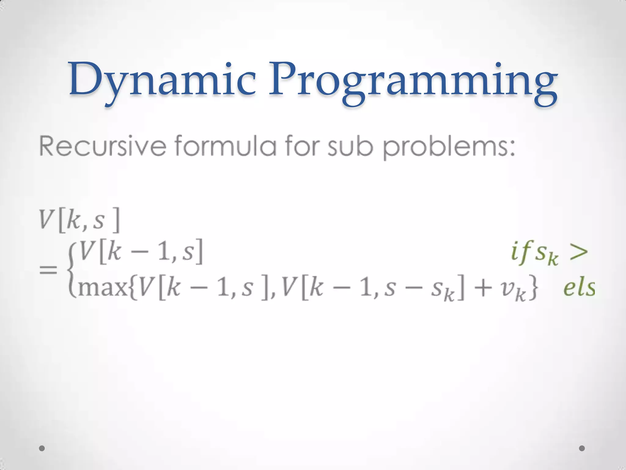 Knapsack Problem | PPTX