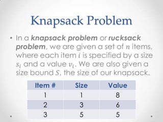 Knapsack Problem | PPTX