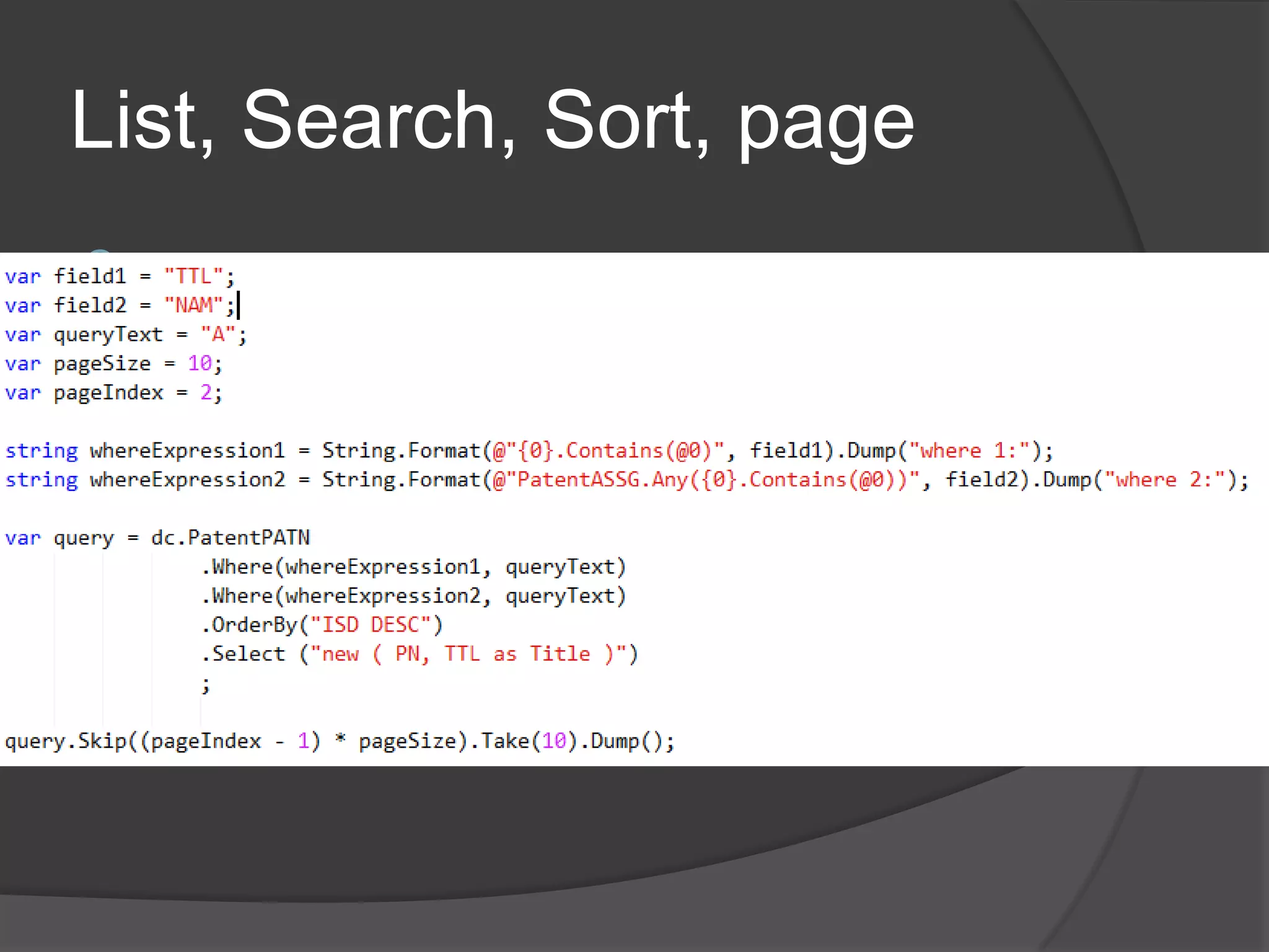 Dynamic Query Pptx Databases Computer Software And Applications